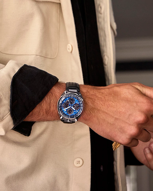Promaster Tsuno Chrono Racer Blue Dial Leather Strap AV0088 Promaster Tsuno Chrono Racer Blue Dial Leather Strap AV0088